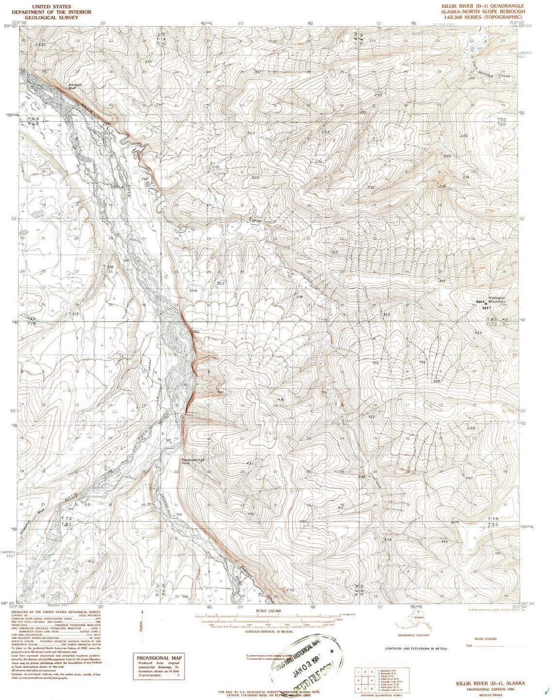Amazon.com: YellowMaps Killik River D 1 AK topo map, 1:63360 Scale, 15 ...