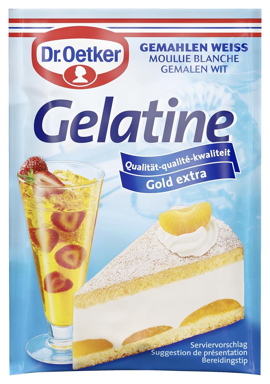 Dr. Oetker Gelatine gemahlen weiß, 11 x 3er Pack, je Tüte 9 g ...