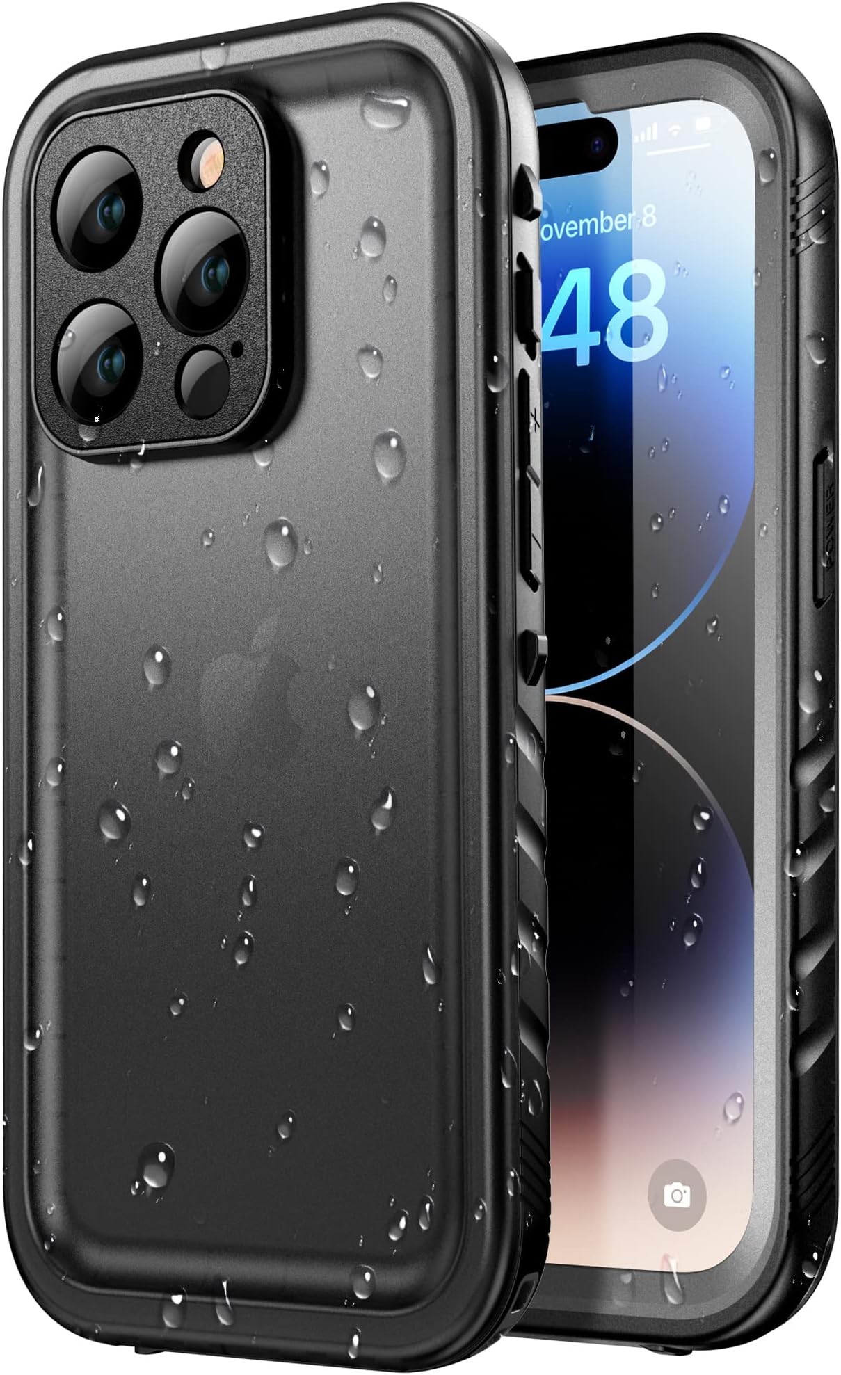 Amazon.com: WIFORT for iPhone 14 Pro Waterproof Case - Metal Heavy Duty Full Body Protective ...