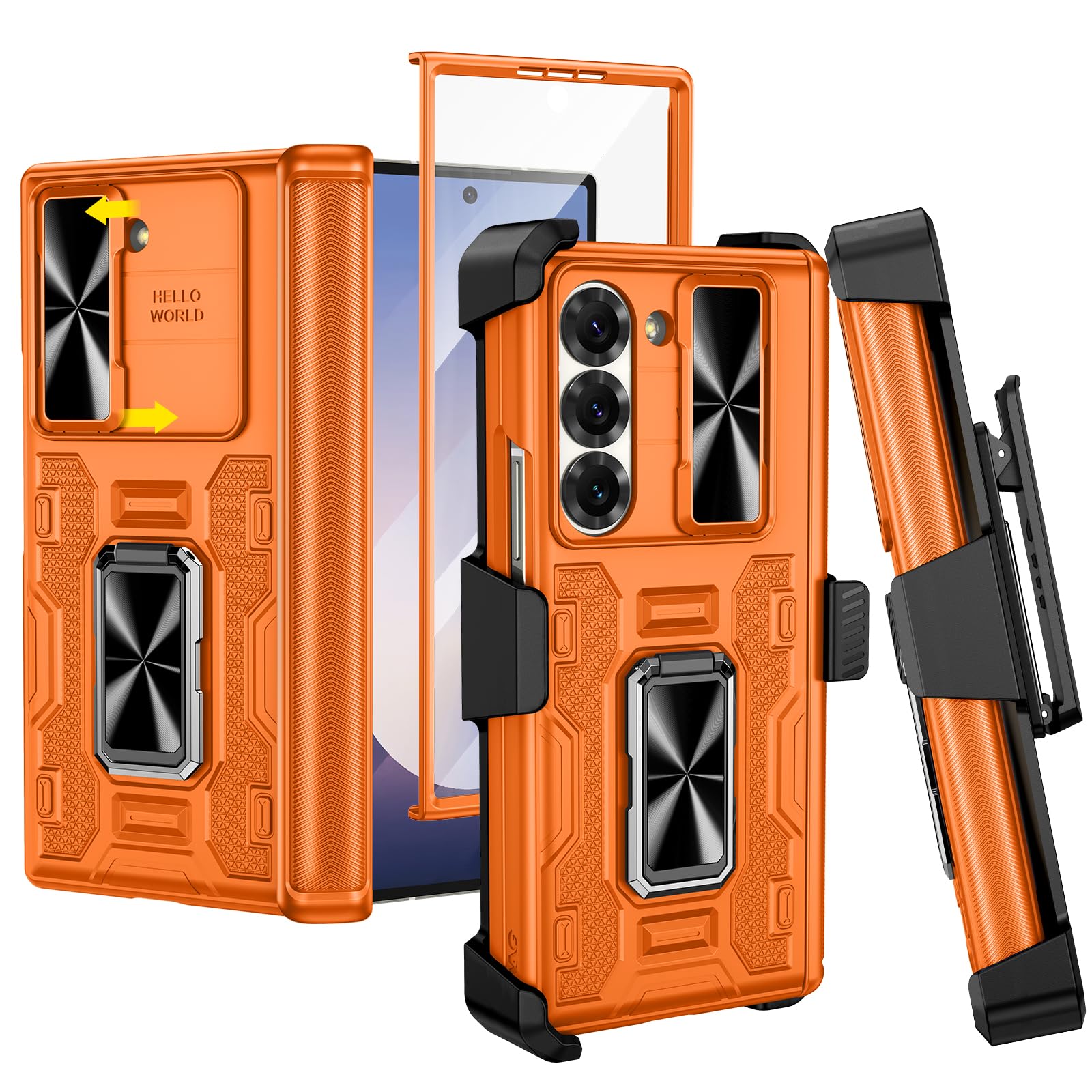 Amazon.com: VEGO for Galaxy Z Fold 6 Case with Stand, 360°Ring Magnetic ...