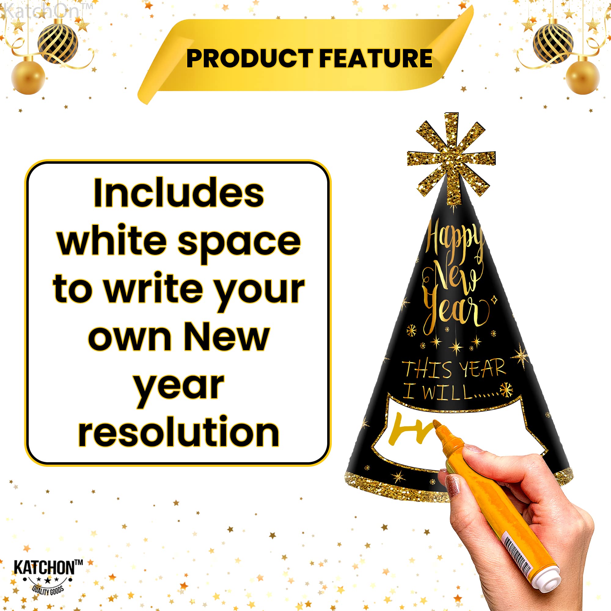 Snapklik.com : Happy New Years Eve Party Hats 2026 - Pack Of 12 Happy ...