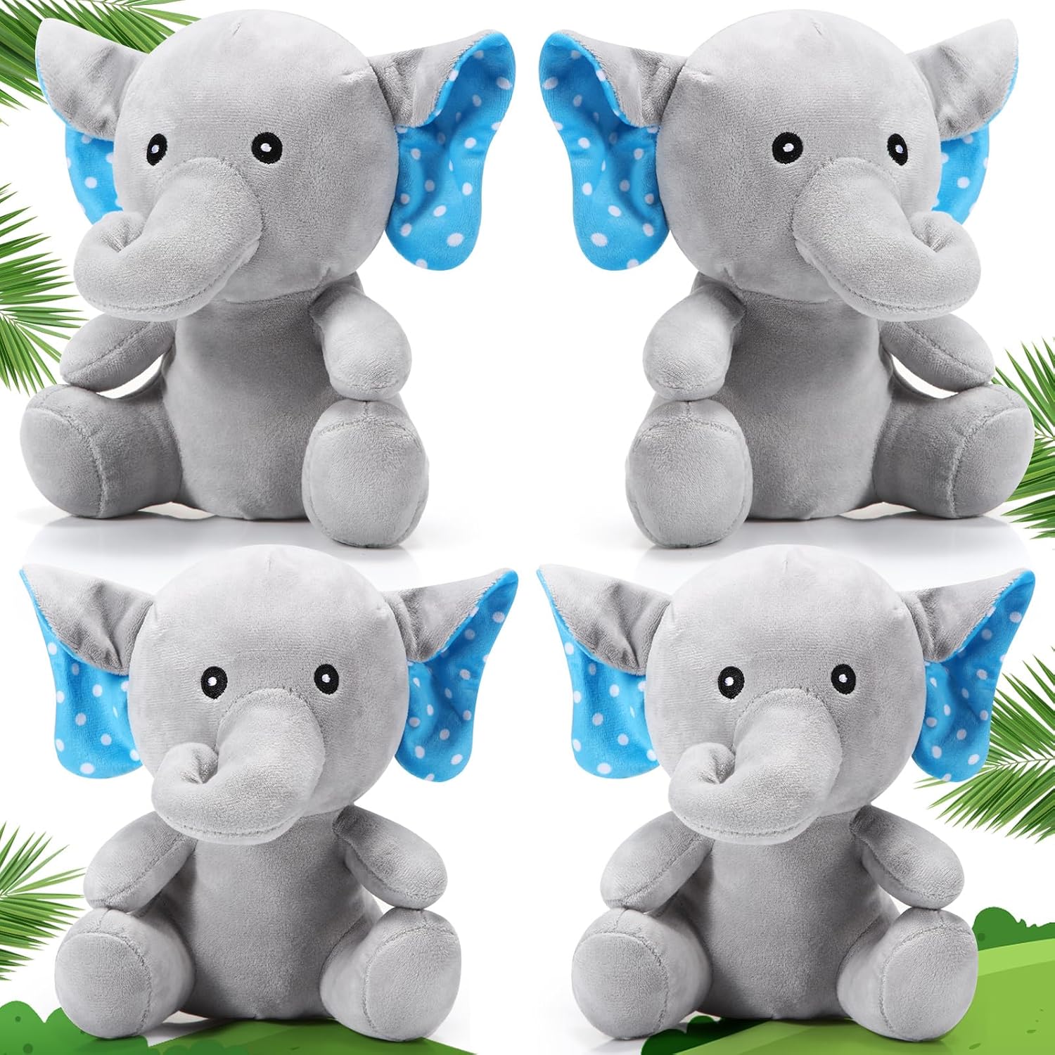 Buy 4 Pcs Mini Elephant Stuffed Animals Elephant Plush Toys Plush ...