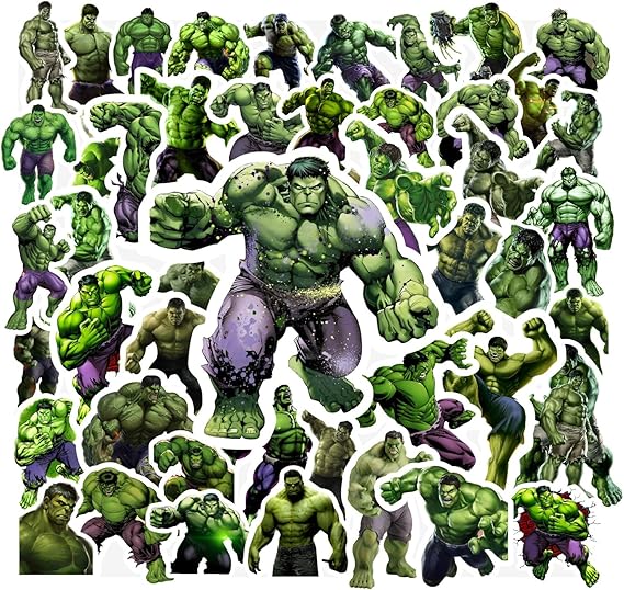 Amazon.com: Tuklye 88pcs Hulk Stickers for Water Bottles Birthday Party ...