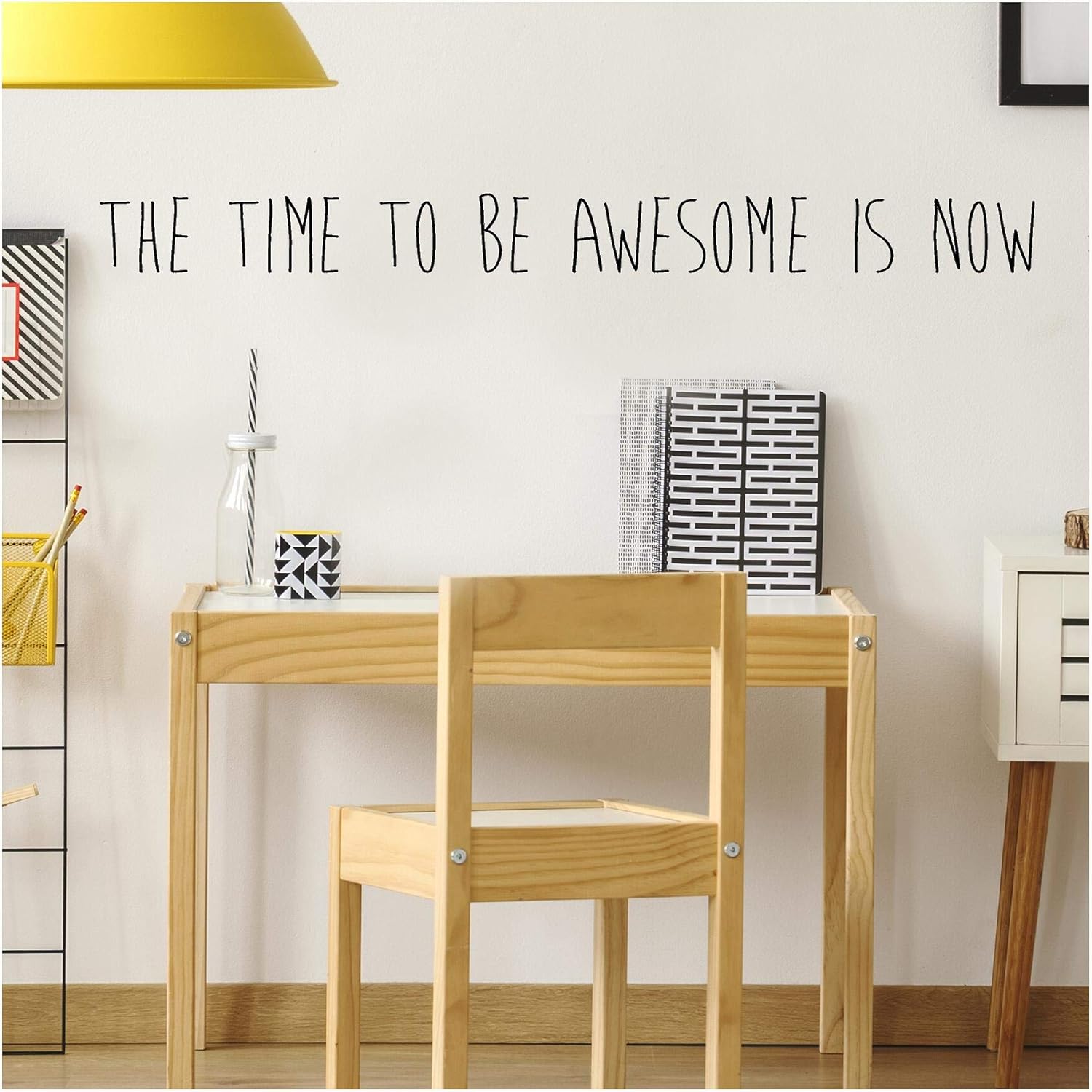 Amazon.com: The Time To Be Awesome is Now Vinyl Lettering Wall Decal ...