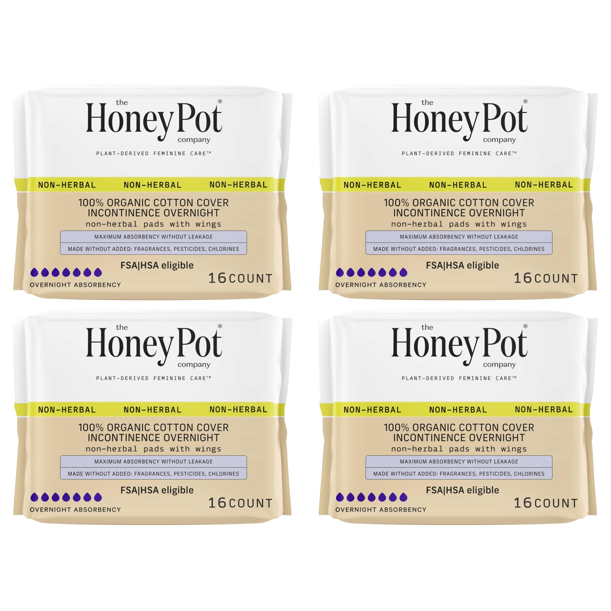 Amazon.com: The Honey Pot Company – Incontinence Pads for Women - 64ct ...