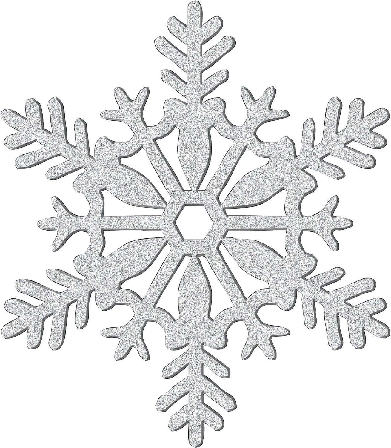Amazon.com: Stunning Large Silver Glitter Snowflake Decoration - 11" (1 ...