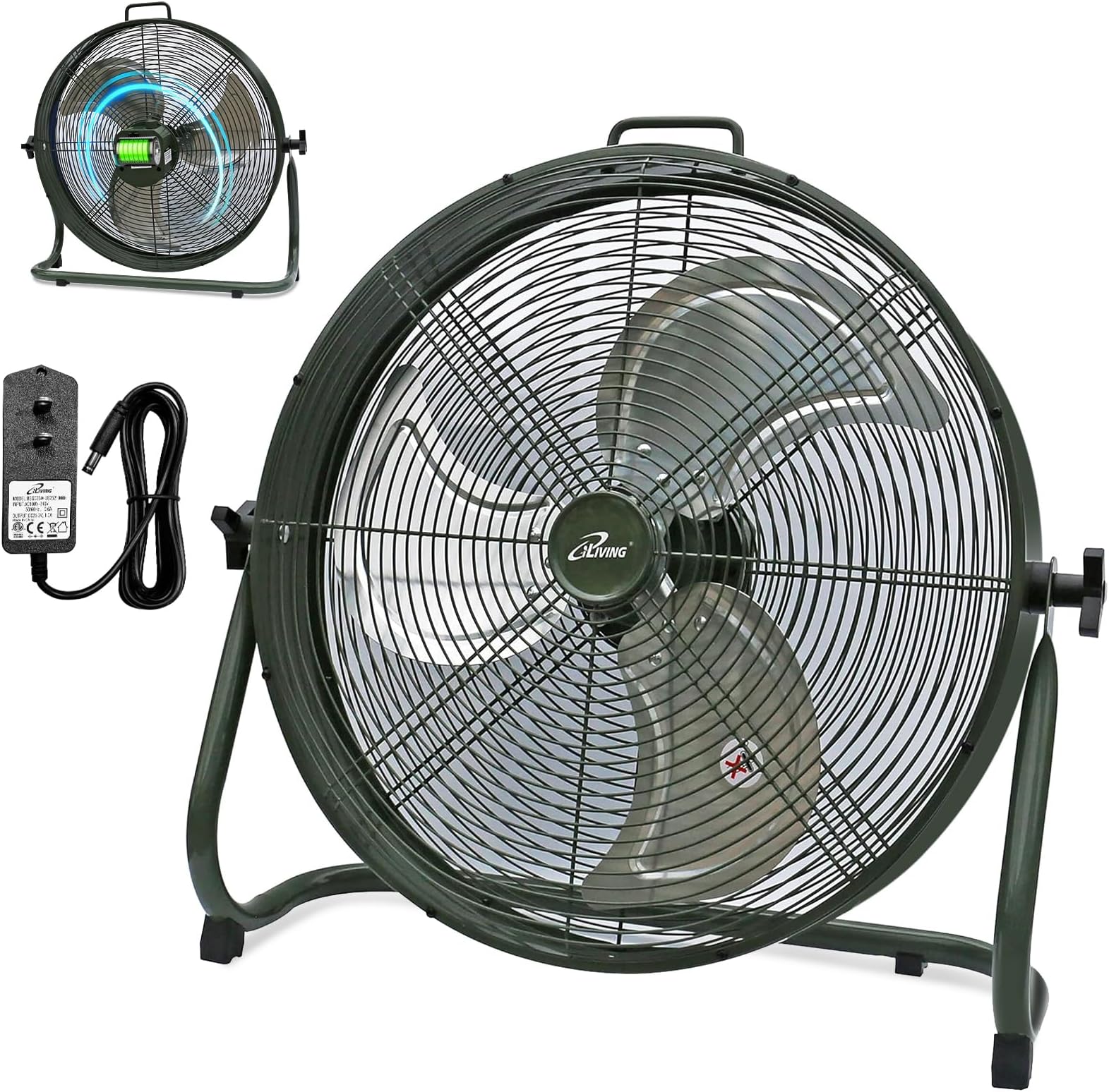 Amazon.com: Geek Aire 10" Portable Battery Operated Fan with Metal ...