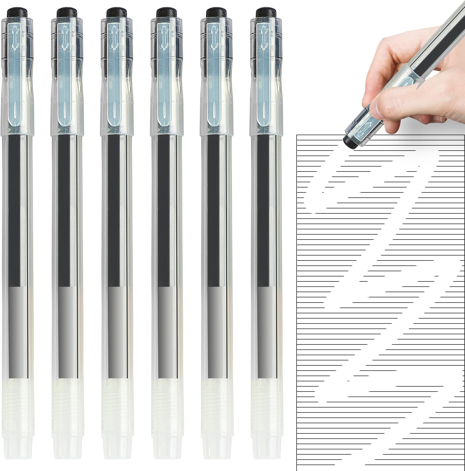 12 Pcs Erasable Pens, VEGCOO Rub Out Pens Eraser Pens with 4 Colours ...