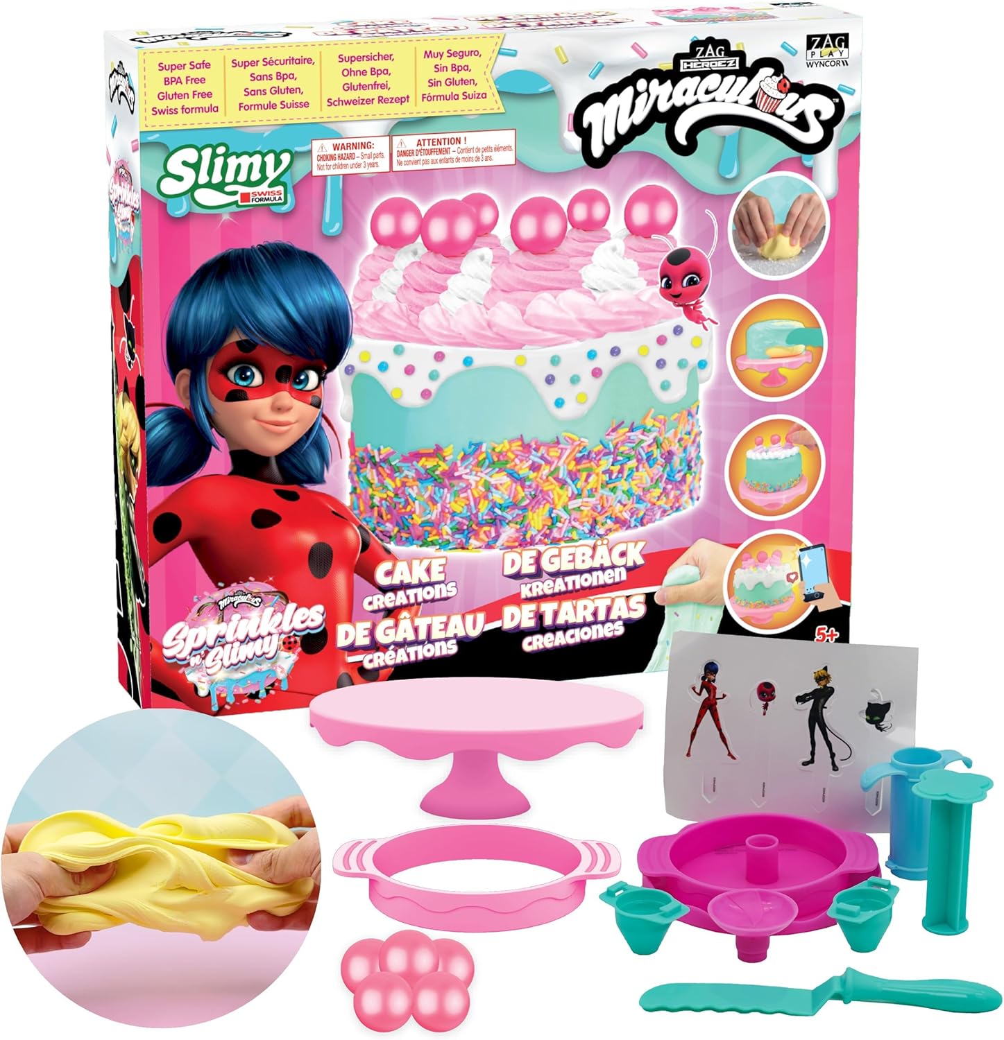 Amazon.com: Miraculous Ladybug Sprinkles n' Slimy Kit - DIY Birthday ...