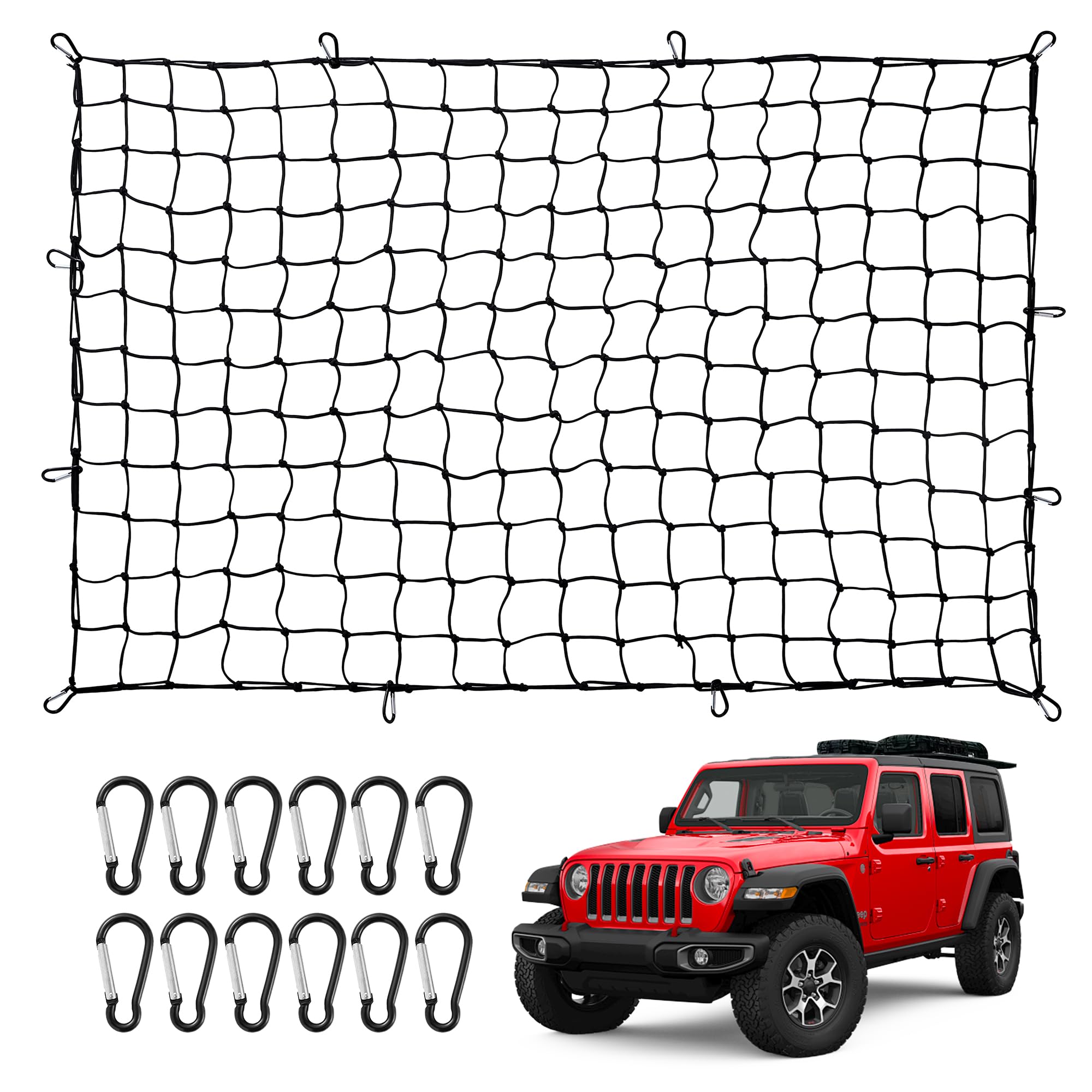 Snapklik.com : Reniteco 4x 6 Cargo Net For Pickup Truck Bed Stretches ...