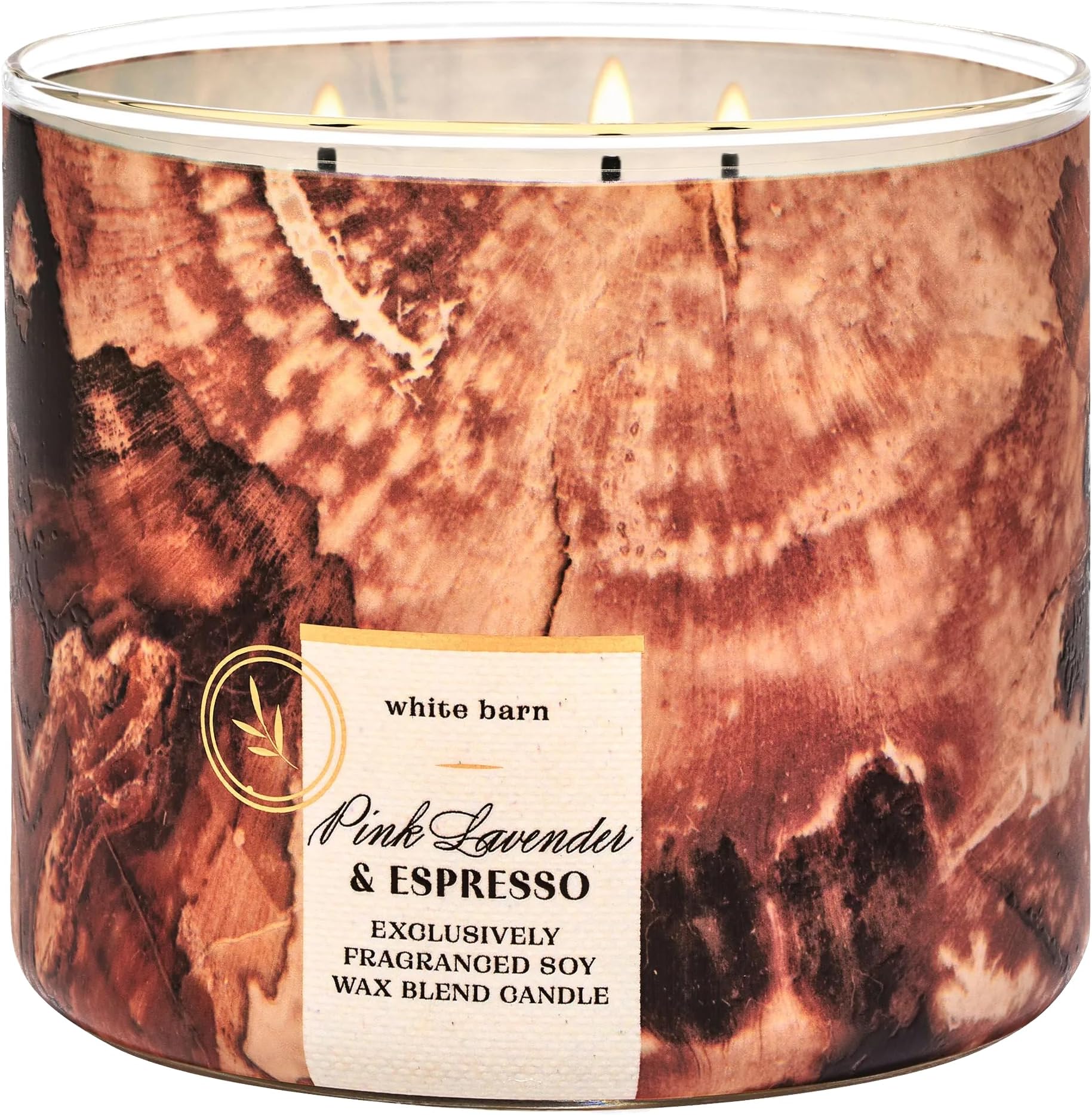 Amazon.com: Pink Lavender + Espresso Candle - 3 Wick Scented Candle w ...