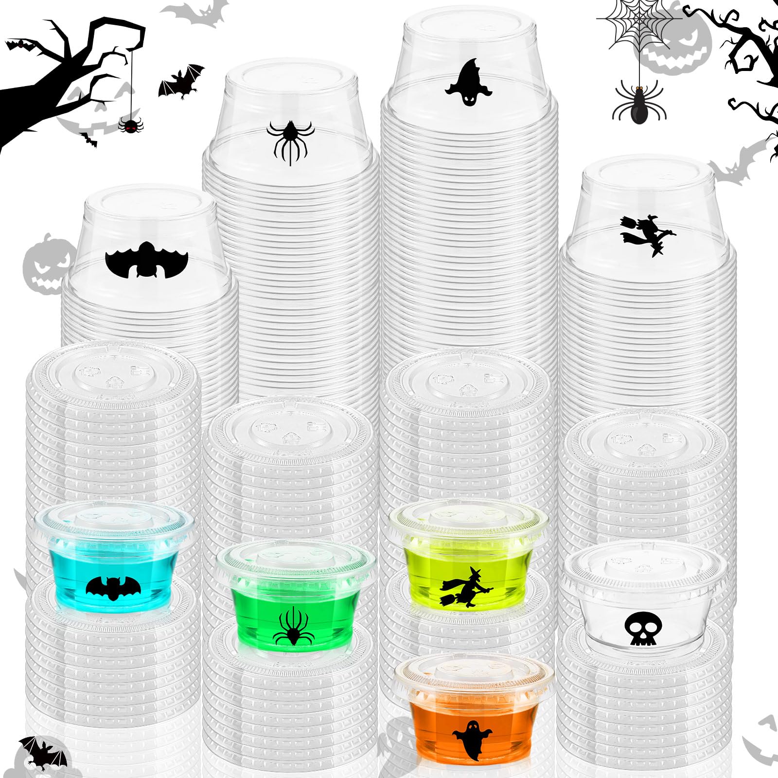 Amazon.com: Yaomiao 150 Pcs 2 oz Jelly Plastic Portion Containers Shot ...