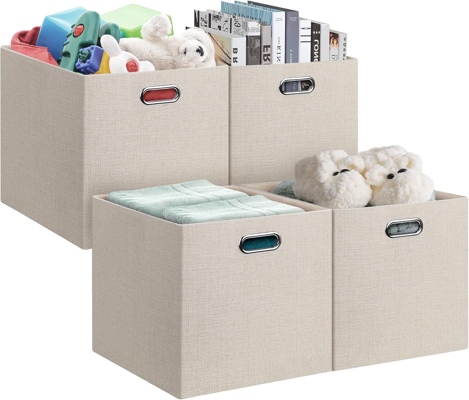 Amazon.com: Posprica 13x15x13in Collapsible Storage Bins, Fabric ...