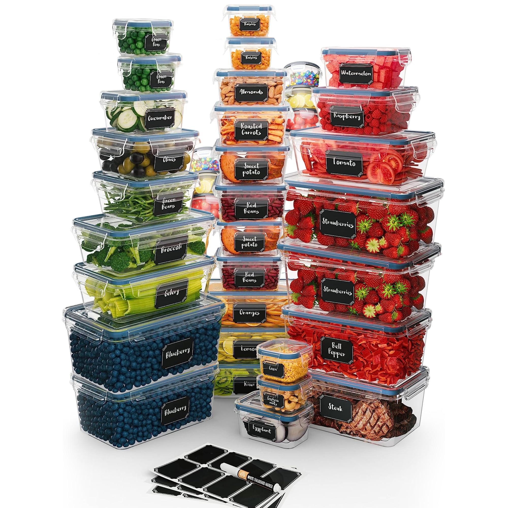 Snapklik.com : Chefs Path 72 Piece Airtight Food Storage Containers