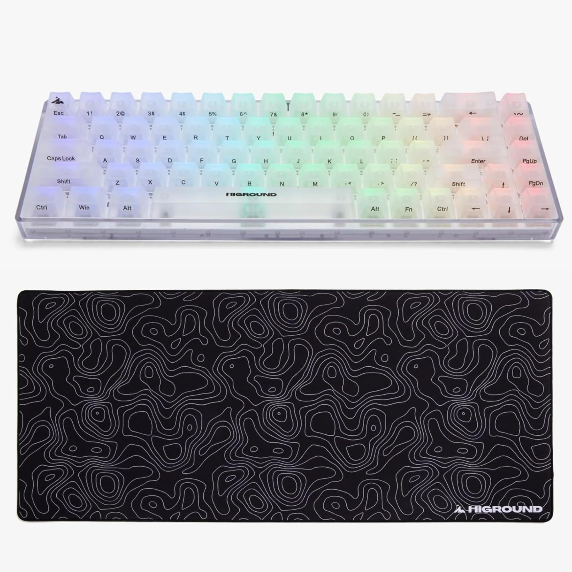 Amazon.com: Higround Crystal Opal Basecamp 65% Mechanical USB Wired ...