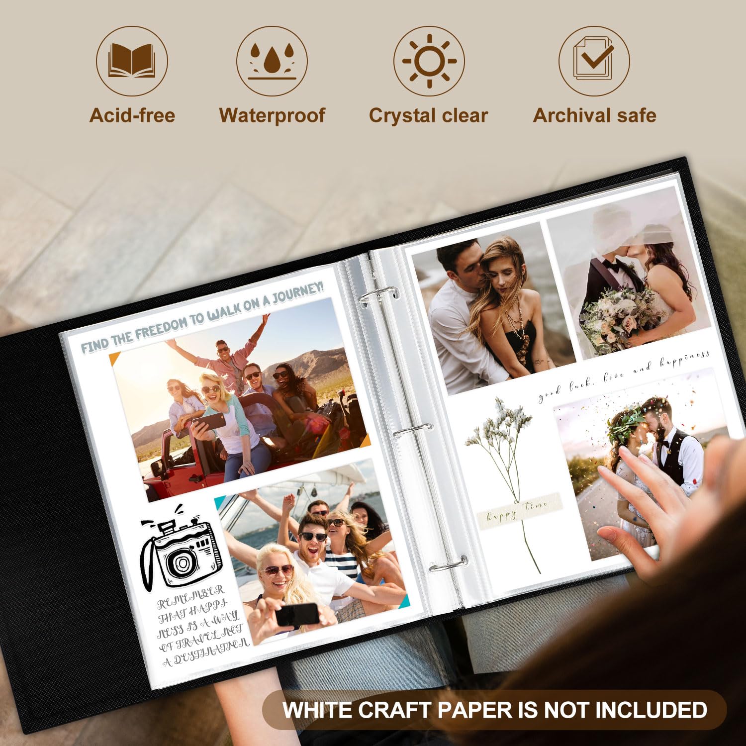 Snapklik.com : Lanpn 85x11 Inch Scrapbook Photo Album, Linen Cover ...