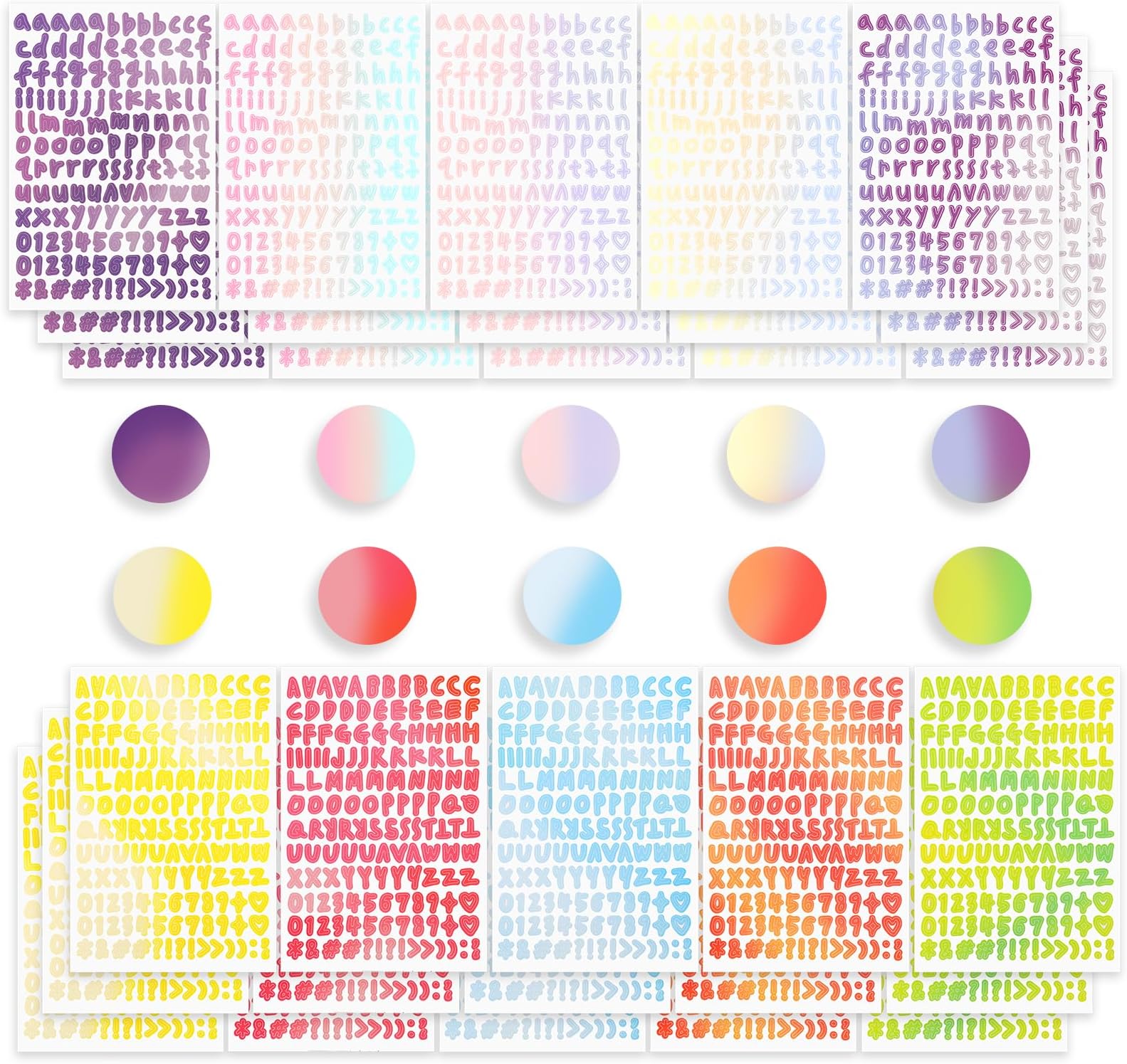 Amazon.com: salbsever 30 Sheets Scrapbook Letter Stickers Small Letter ...