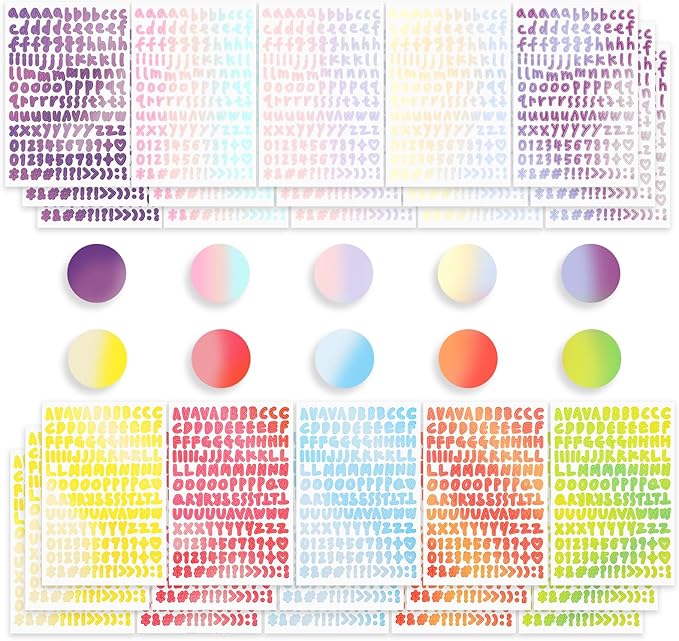Amazon.com: salbsever 30 Sheets Scrapbook Letter Stickers Small Letter ...