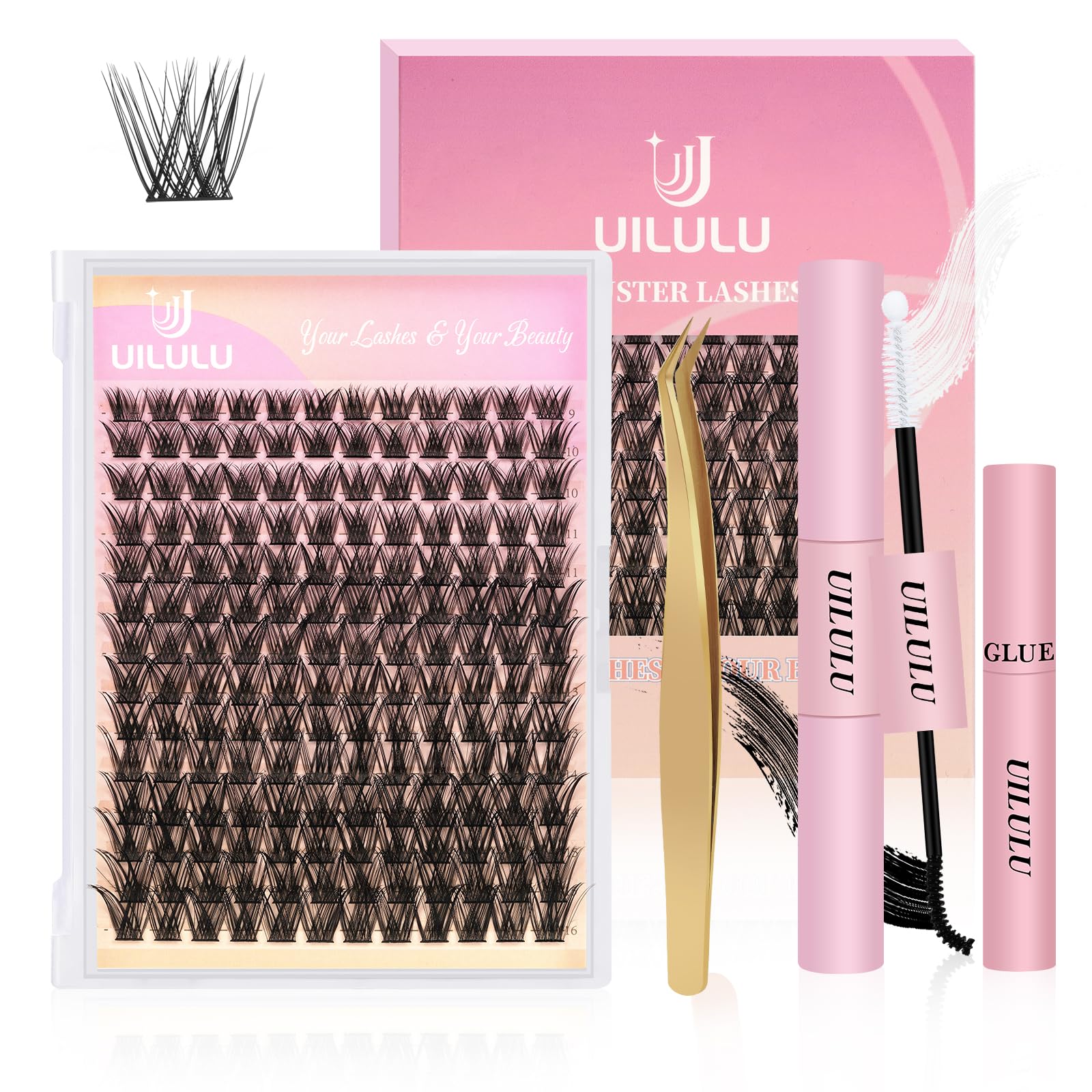 Amazon.com: Lash Clusters Kit Eyelash Extension Kit DIY Lash Extension ...