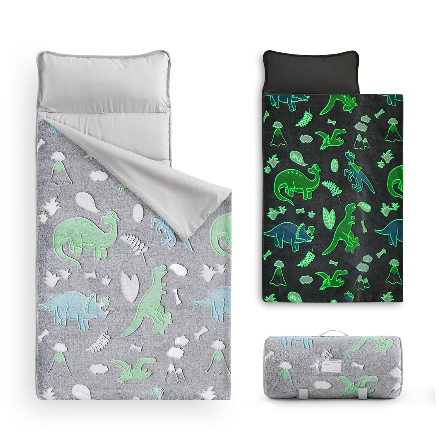 Amazon.com : Wake In Cloud - Glow in The Dark Nap Mat with Pillow and ...