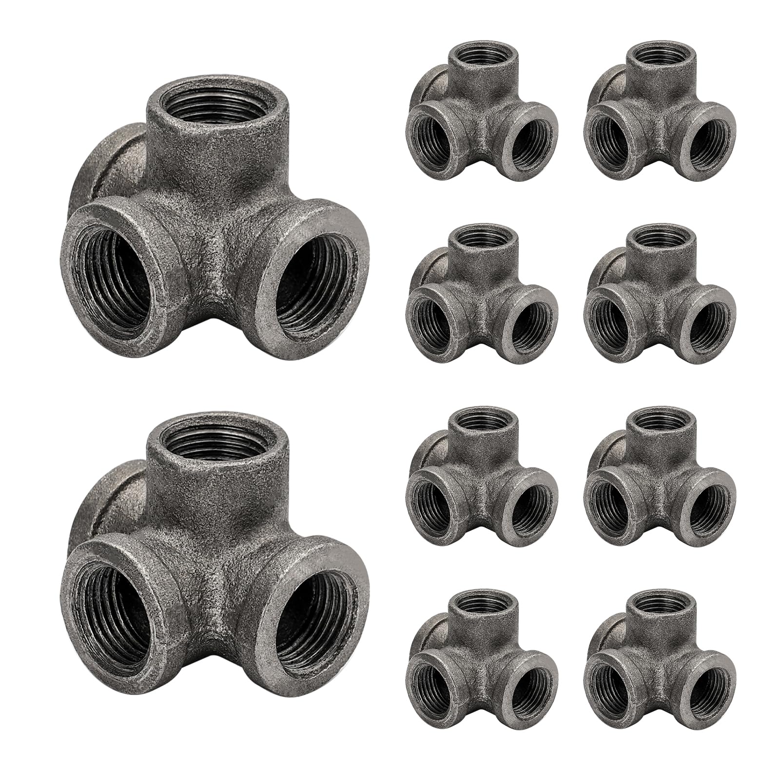 Snapklik.com : 1/2" Pipe Fittings 4-Way Side Outlet Tee - Home Expert 4 ...