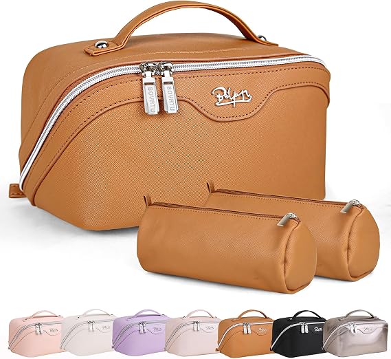 Amazon.com : BOYATU Travel Makeup Bags for Women: Vegan Leather ...