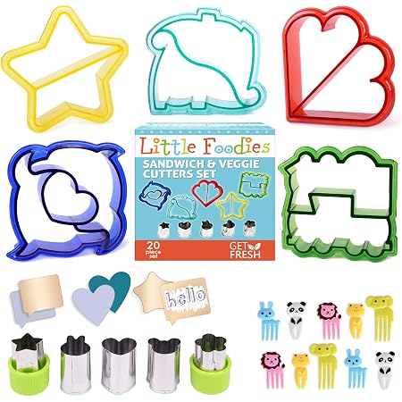 Amazon.com: Fun Sandwich and Bread Cutter Shapes for kids - 10 Crust ...