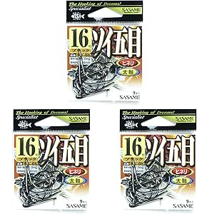 Amazon | 【 まとめ買い ×3個セット 】 ささめ針 SASAME ソイ五目 ブラック 16号 SG-05 釣り 釣り具 釣具 釣り用品 | ノーブランド品 | フック・針