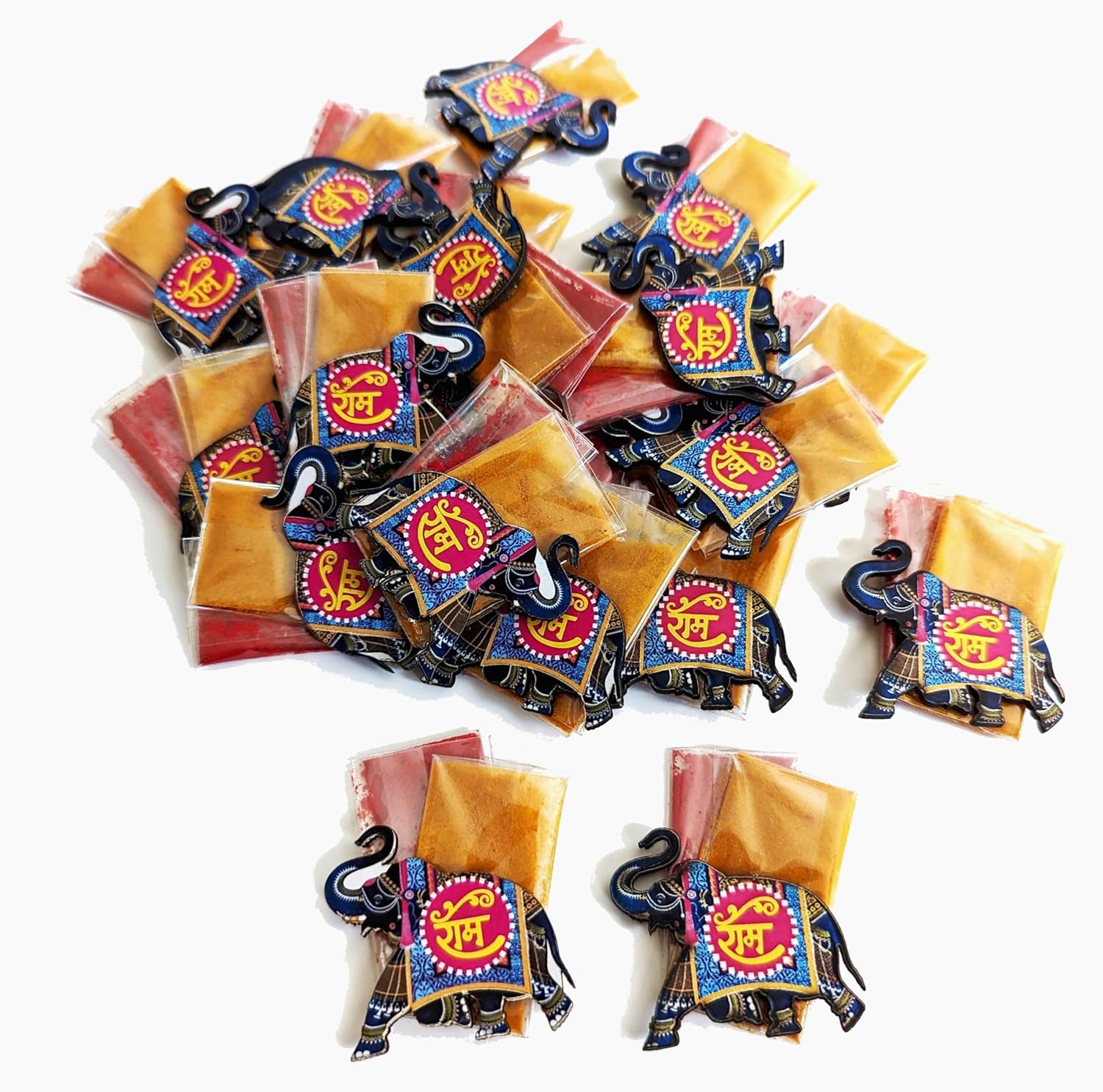 Amazon.com: Haldi Kumkum | Set of 20 Elephant Ram | Pasupu kumkum ...
