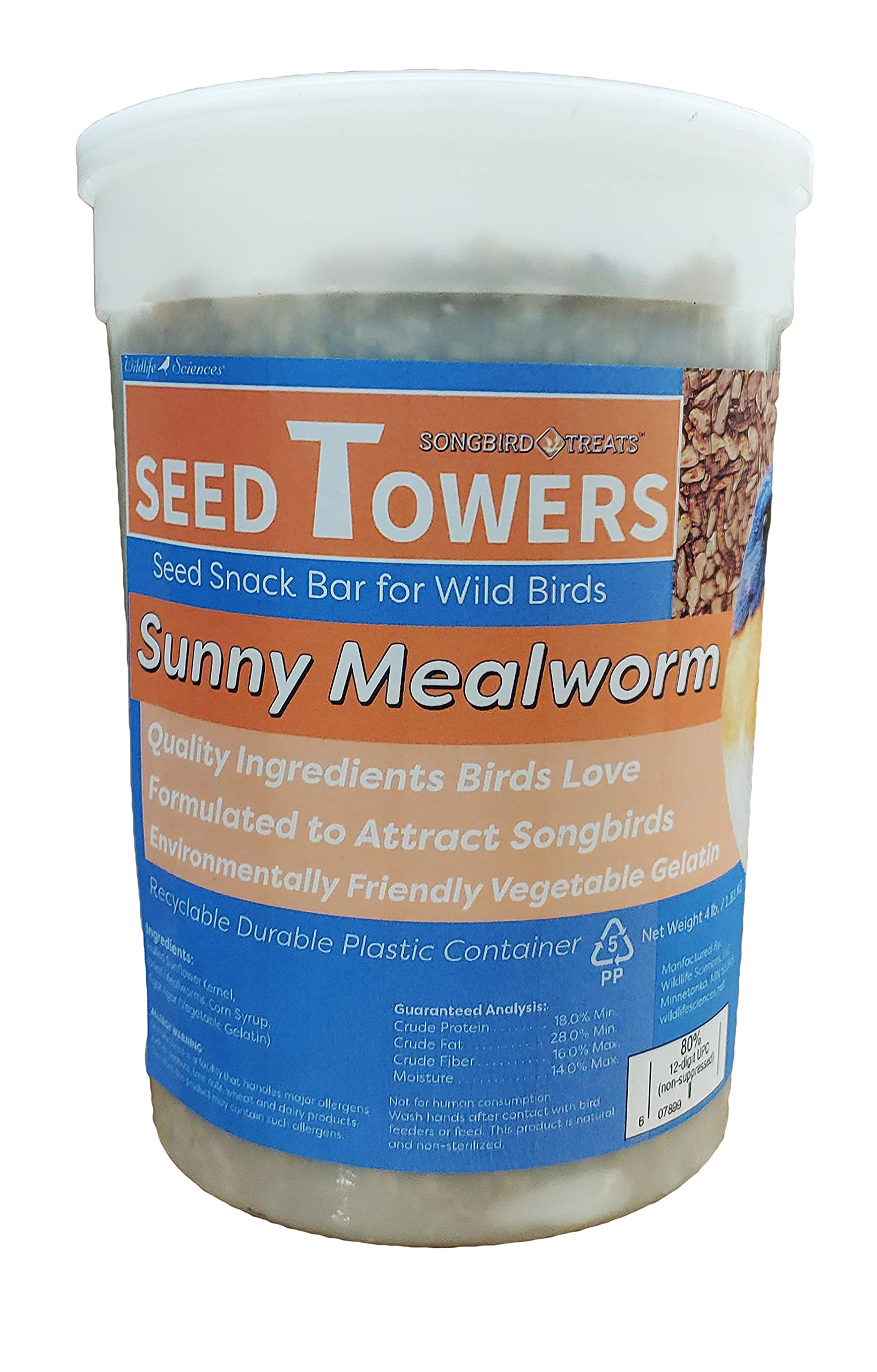 Amazon.com: Songbird Treats Seed Towers| 4-5 lb Large Seed Log Towers ...