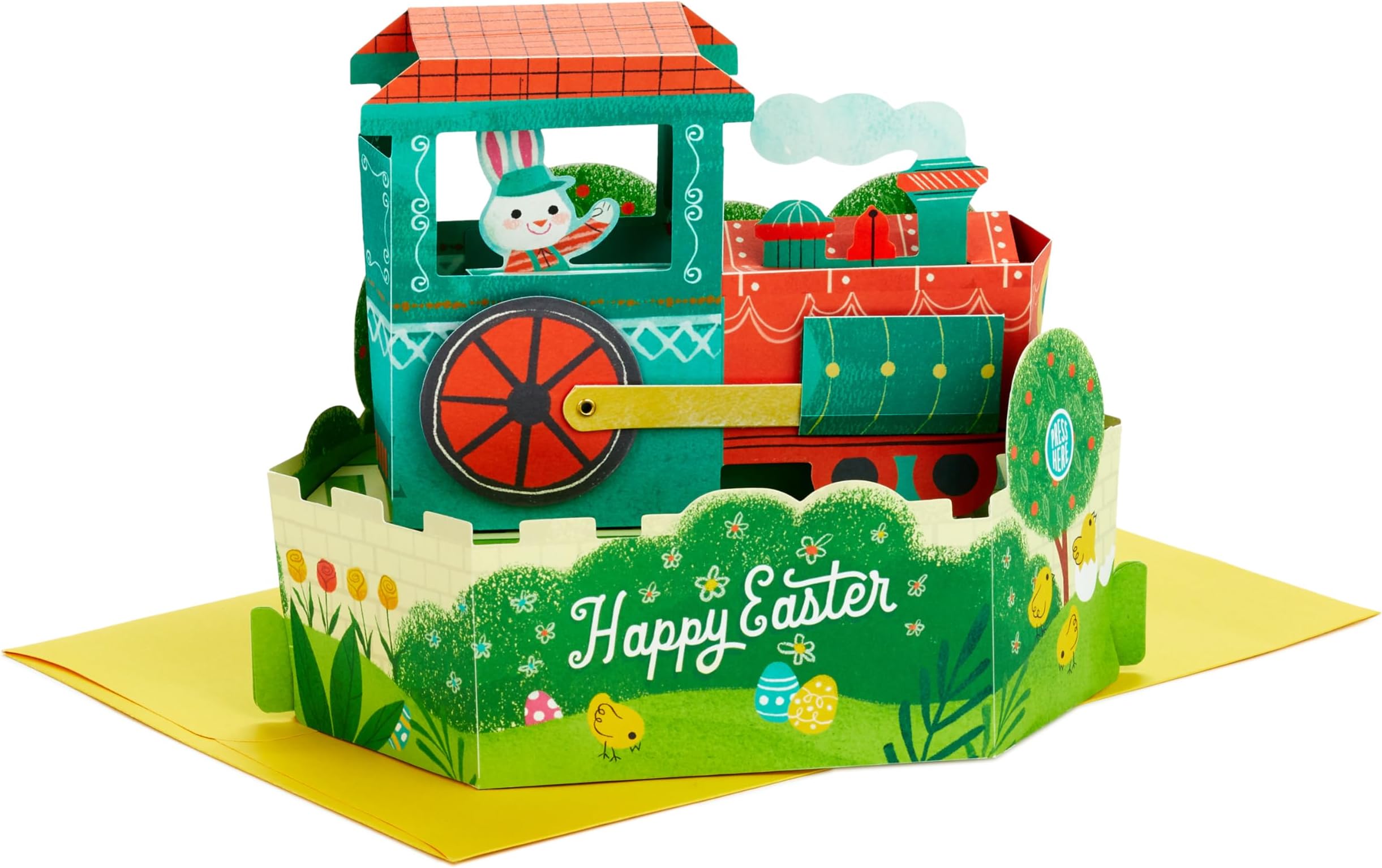 Hallmark Easter Card, Pop Up Card, 3D, Motion and Musical Train Design ...