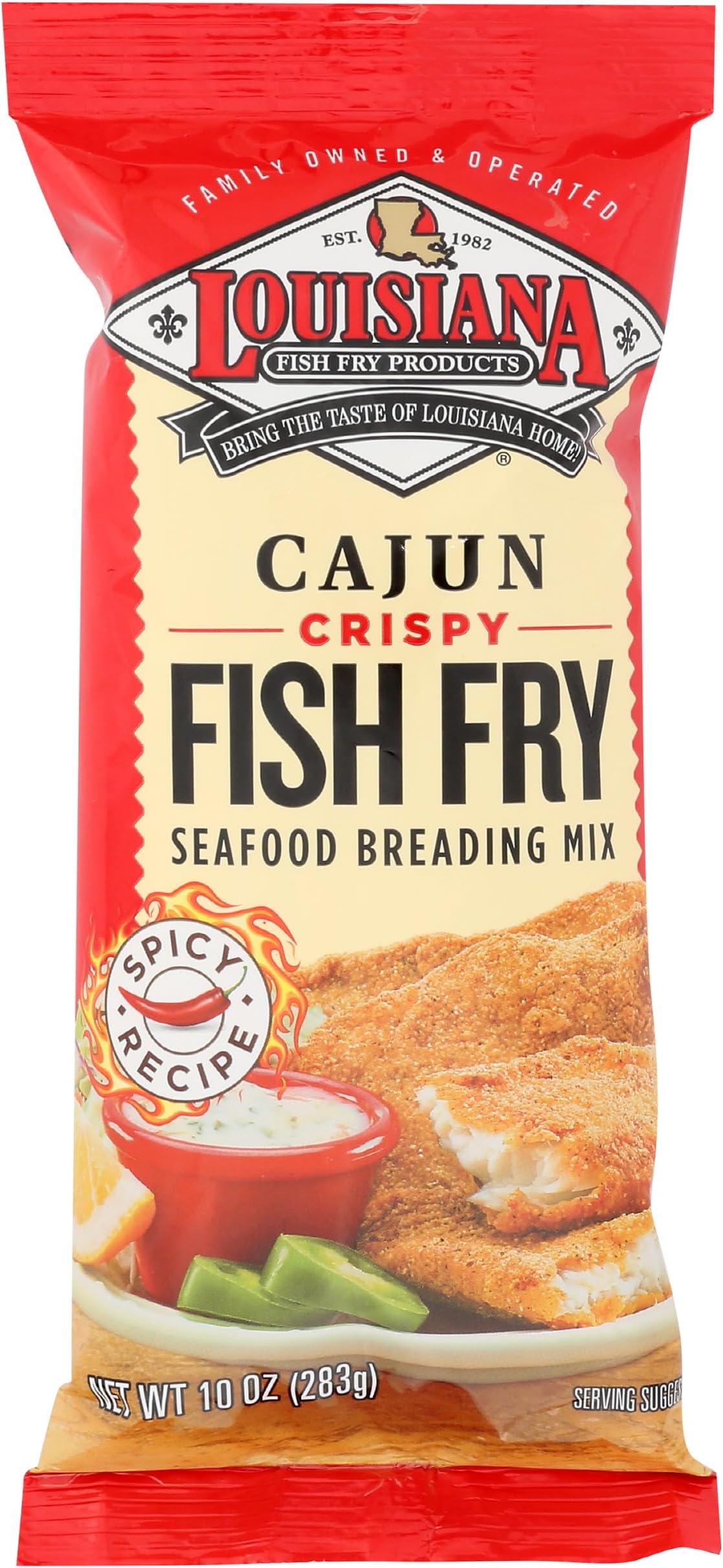 Amazon.com: Louisiana Cajun Crispy Fish Fry Seafood Breading Mix, Spicy ...