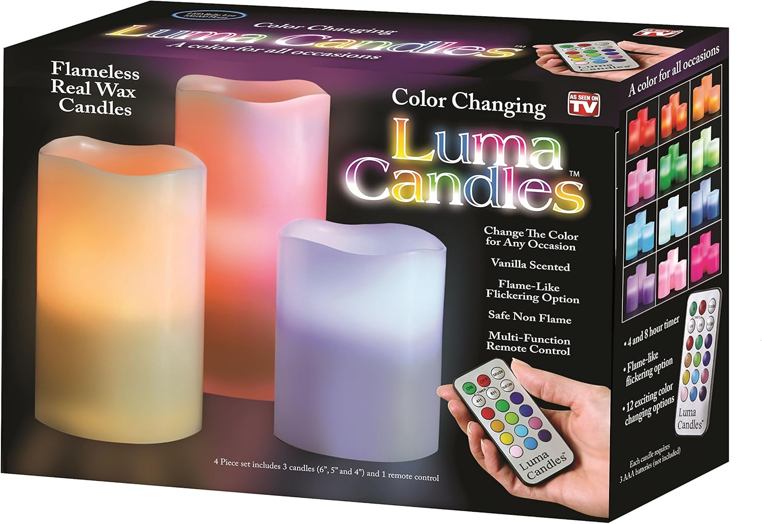 Amazon.com: Luma Candles Real Wax Flameless Candles with Remote Control ...