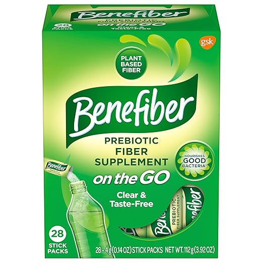 Benefiber 302805 Fiber Supplement Powder Stick Packs for Digestive ...