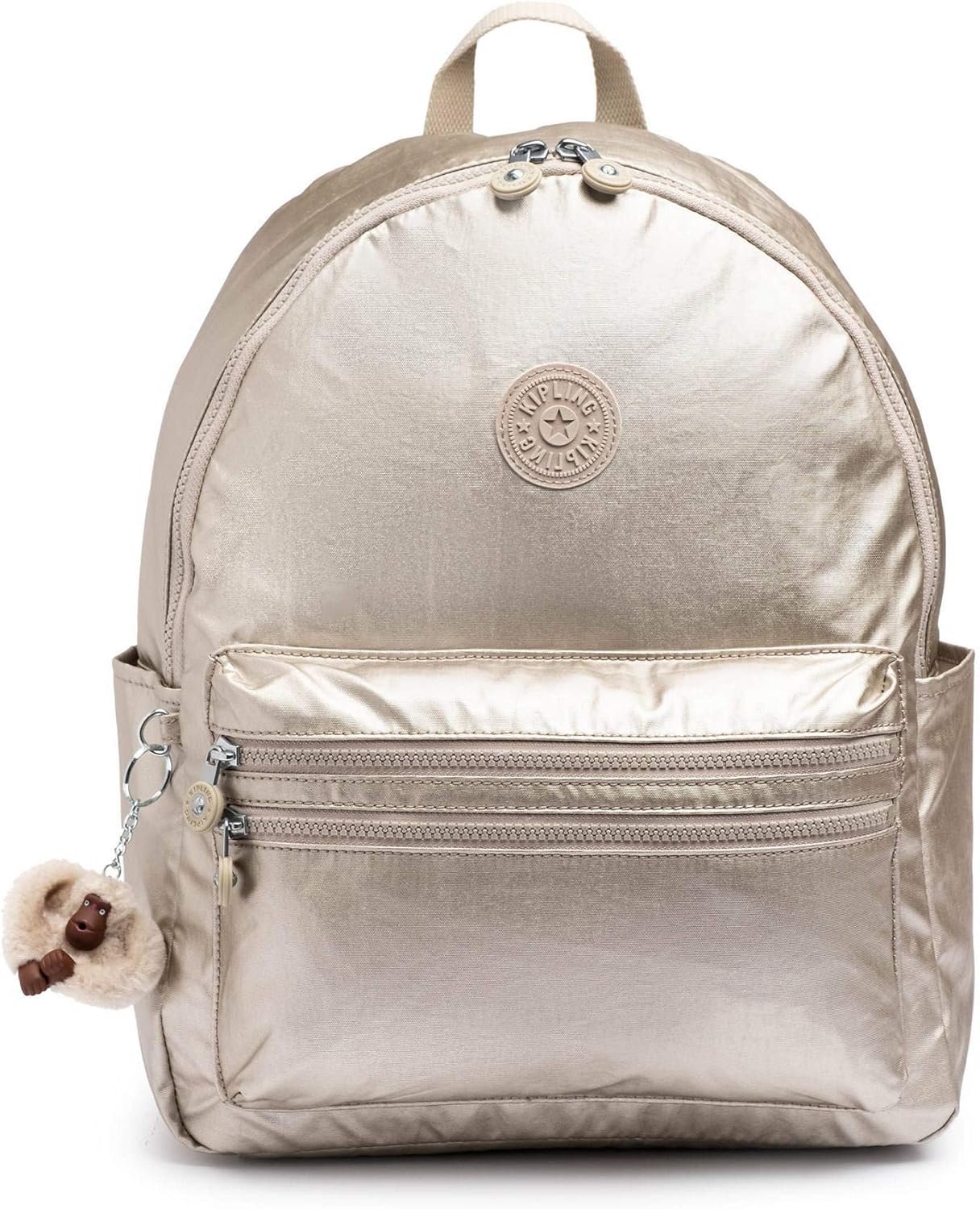 Amazon.com | Kipling Bouree Small Backpack Gleaming Gold Metallic ...
