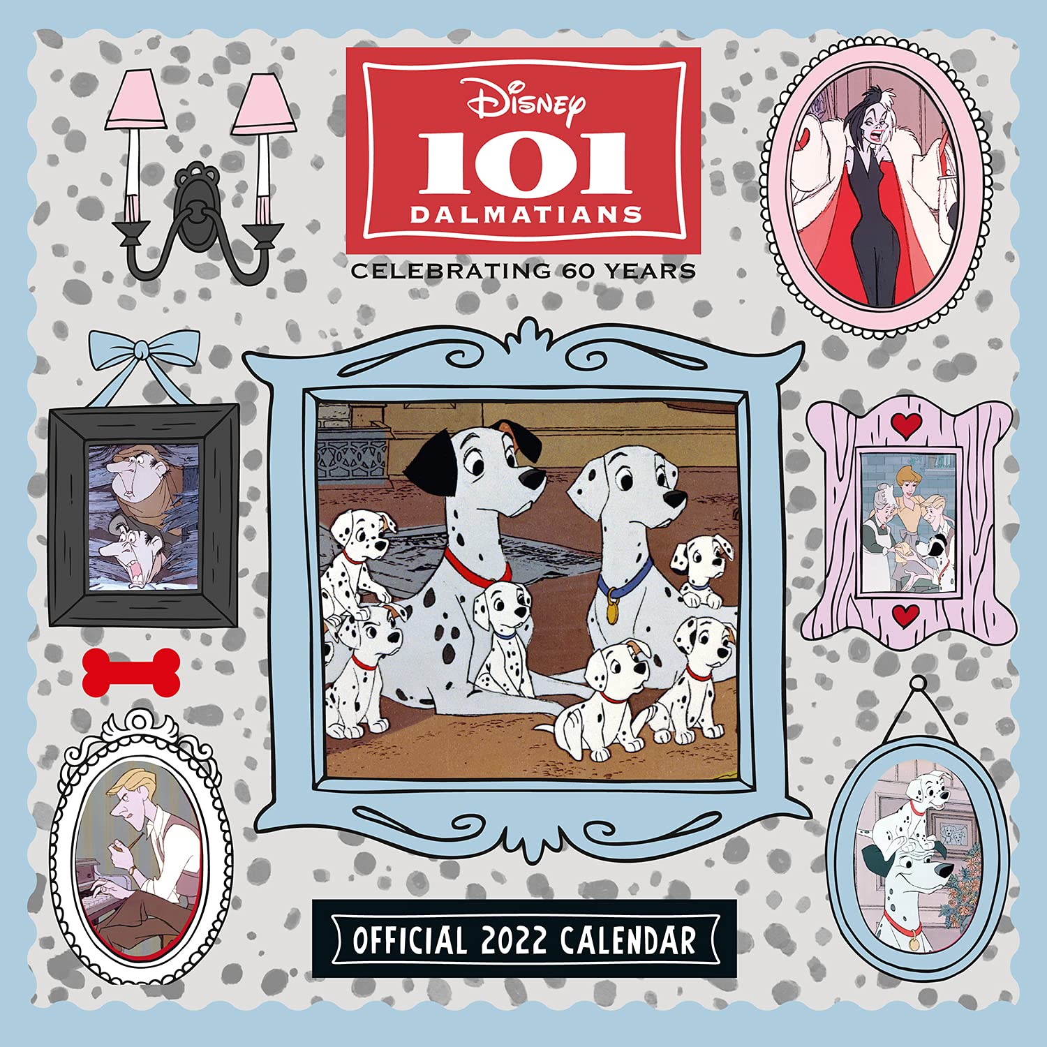 Official Disney 101 Dalmatians 2022 Calendar - Month To View Square ...