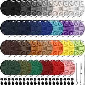 Amazon.com: 54 Pcs Drawstring Cord 51.5 inch Colored Polyester Cotton ...
