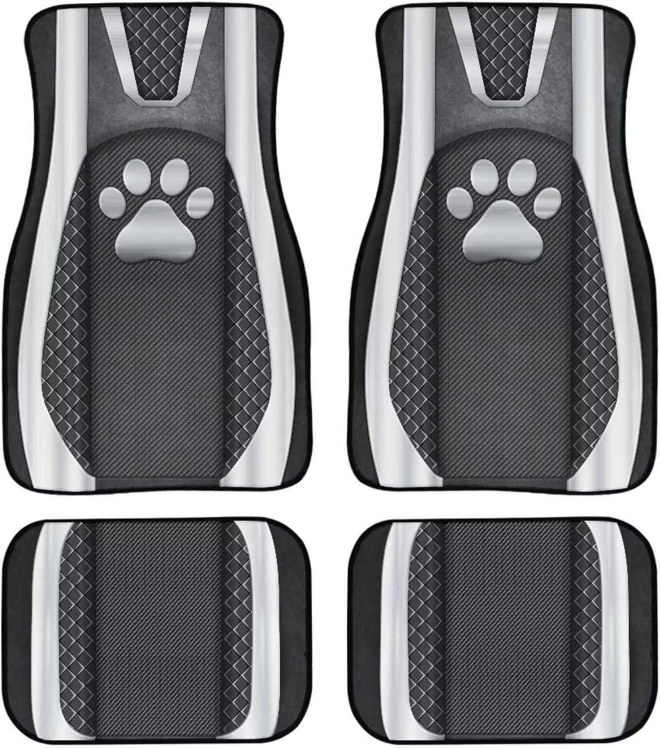 Amazon.com: Gearider Universal Automotive Floor Mats, Grey Dog Paw ...