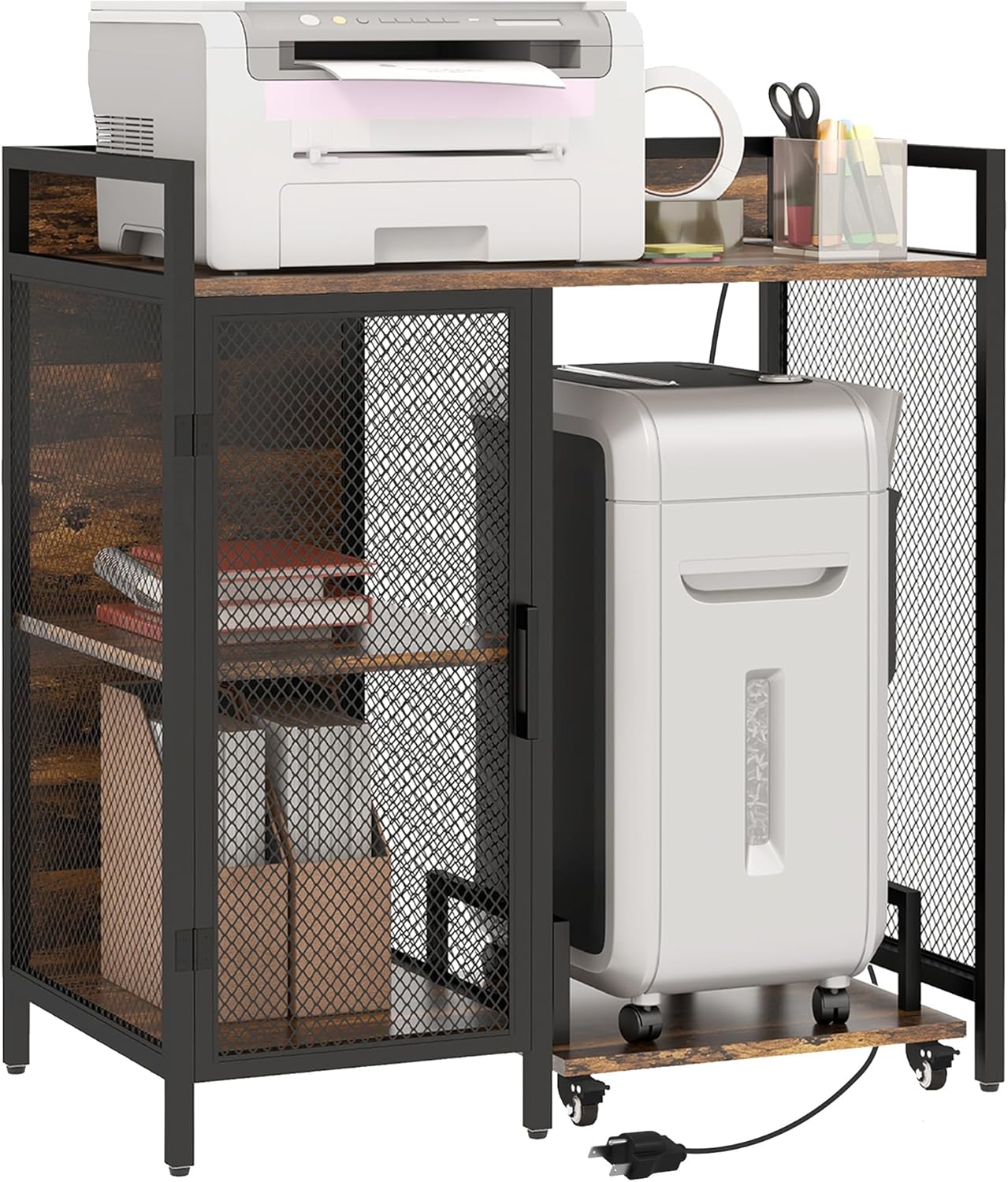 Amazon.com: Vinsetto Printer Stand with Socket and USB Charging Ports ...