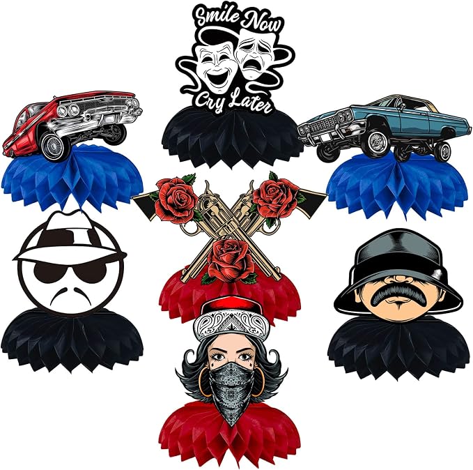 Amazon.com: Cholo Lowrider Birthday Party Supplies, 7Pcs Old School ...