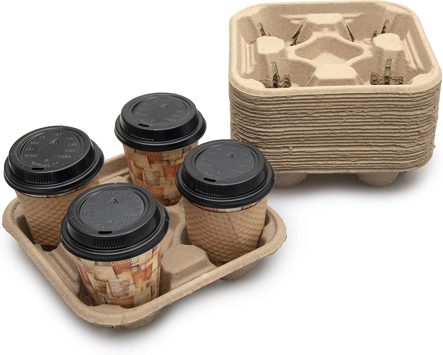 Amazon Goletio 4 Cup Disposable Cup Holder Tray 25 Pack