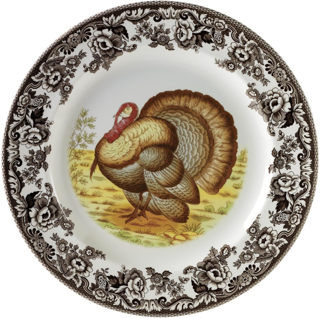 Amazon.com | Spode Woodland Turkey Dinner Plate - 10.5" Traditional ...
