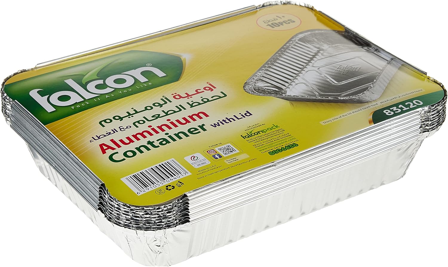 Falcon Aluminium Container With Lid 83120-10 Piece - 1050 CCs: Buy ...