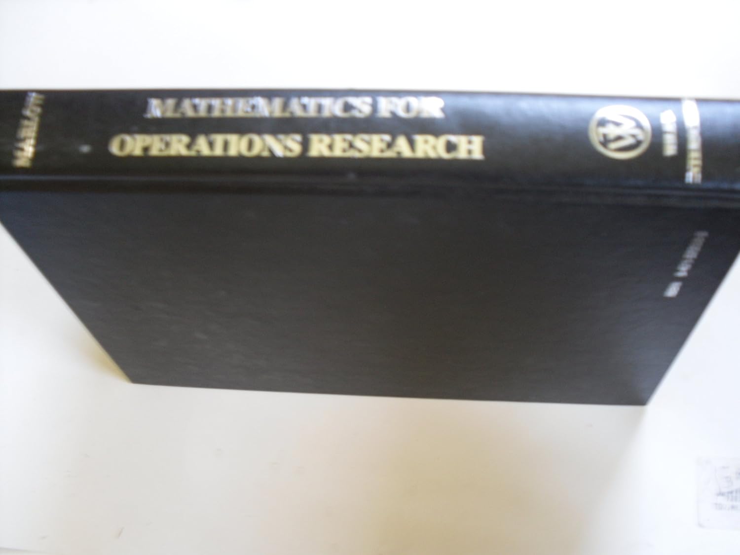 Amazon.com: Mathematics for operations research: 9780471572336: Marlow ...