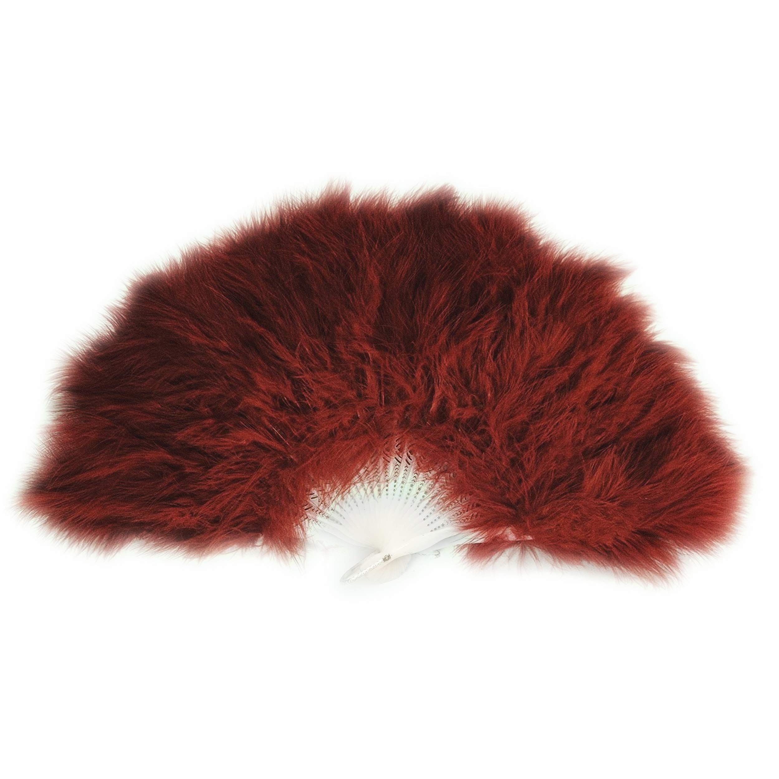 Amazon.com: FANSOF.FANS Marabou Feather Hand Fan 45cm, Fancy Dress ...