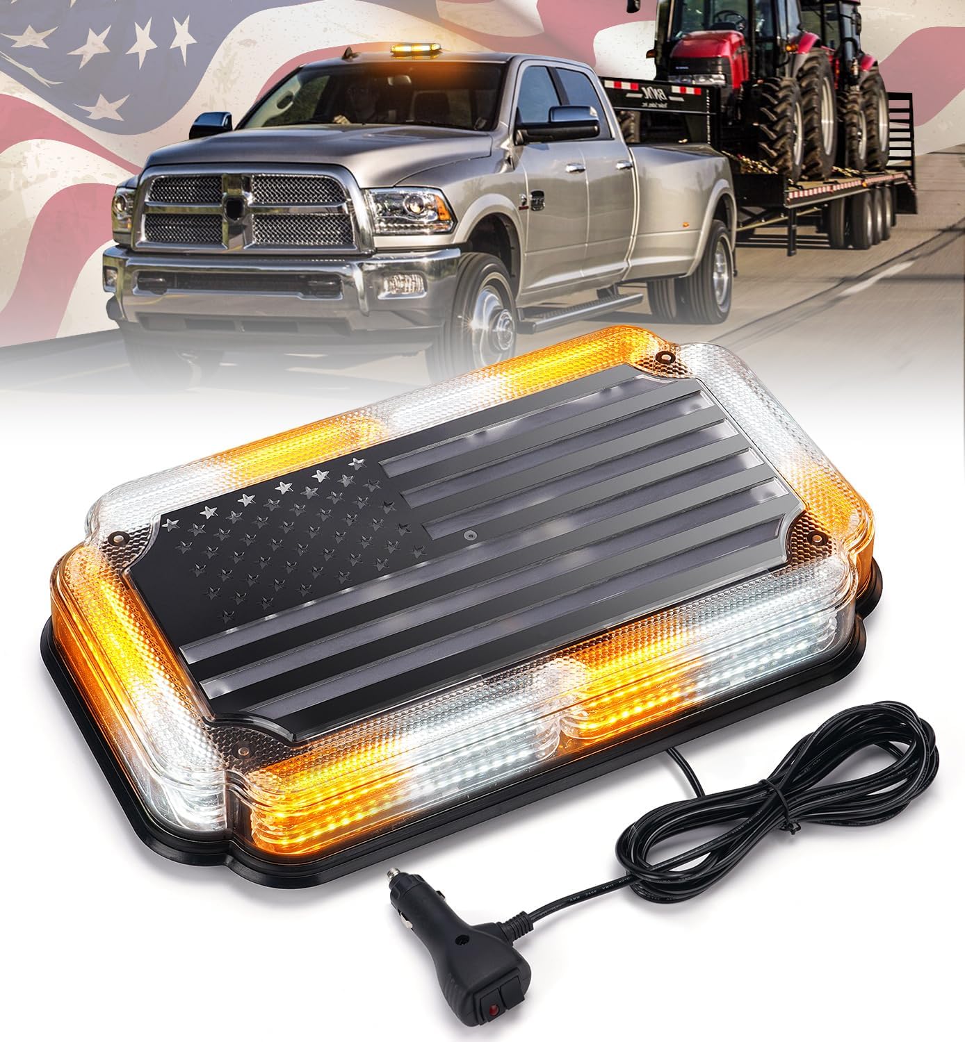 Amazon.com: PKINGLAKE 72LED Roof Top Emergency Strobe Beacon Lights, 12 ...