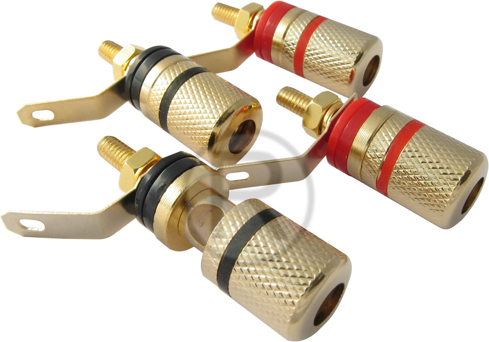 4 Pcs Terminal Speaker Poles Copper Crystal Binding Posts for Audio ...