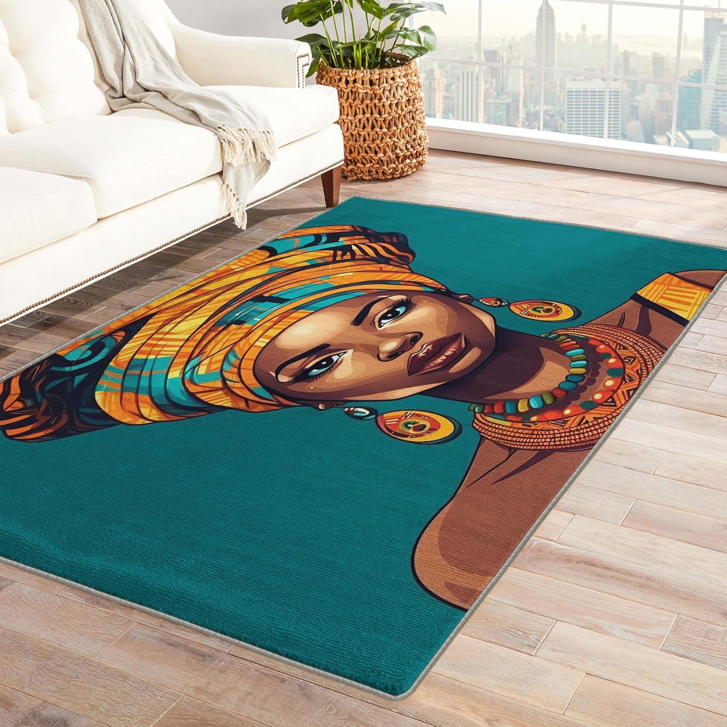 Amazon.com: African Women Rug & Home Decor - 3x4 Rug, Afro Rugs for ...
