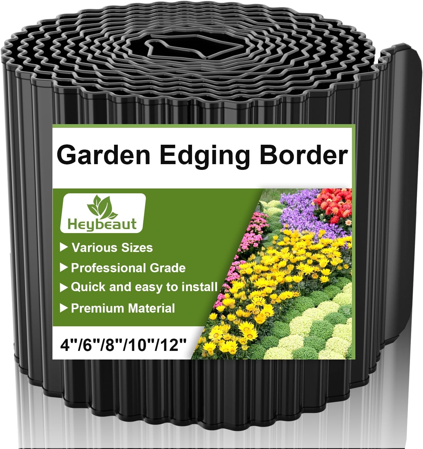 Amazon.com : Yard King 6" H x 20'L Poundable Edging, Black (Includes 3 ...