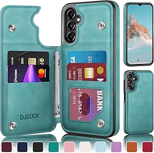 Amazon.com: DJDUCK Designed for Samsung Galaxy A16 5G Case Wallet with Card Holder, [Magnetic ...